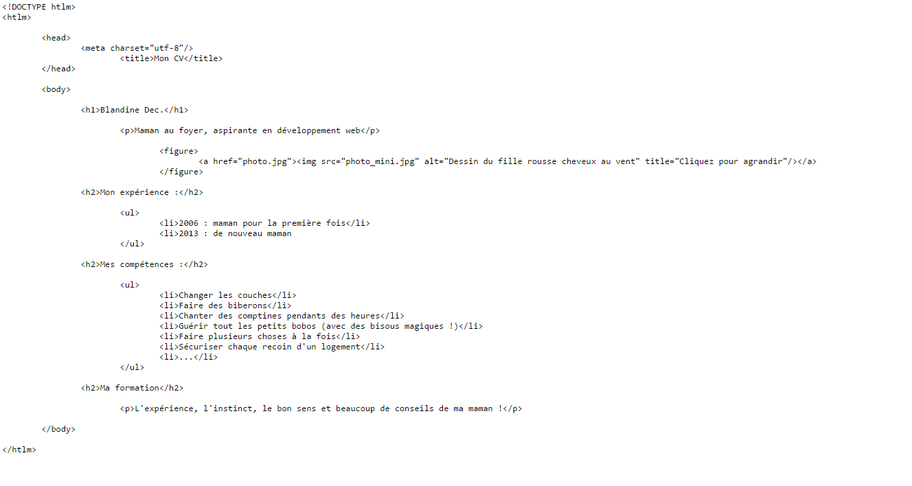[Résolu] [htlm] problème d'affichage sur google chrome - exercice du CV du cours htlm5 et css3 ...